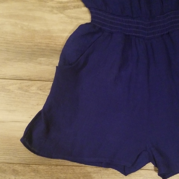 Mauve | Other | Maude Blue One Shoulder Romper | Poshmark